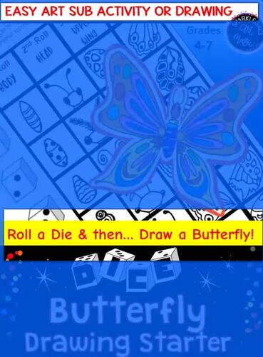Art Magic Dice Butterfly Creative Drawing Game - 2-D Middle School ...