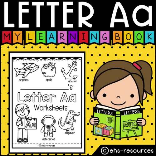 My Learning Book - Alphabet Letter A Recognition Uppercase Lowercase A ...