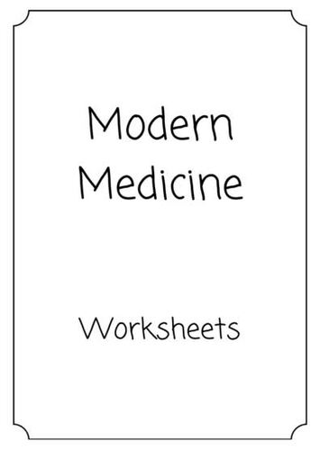 History Modern Medicine Worksheets by Worksheet Whisperer | TPT