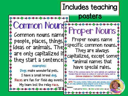 16 Activities for Common and Proper Nouns Sorts & Practice by Jackie Crews