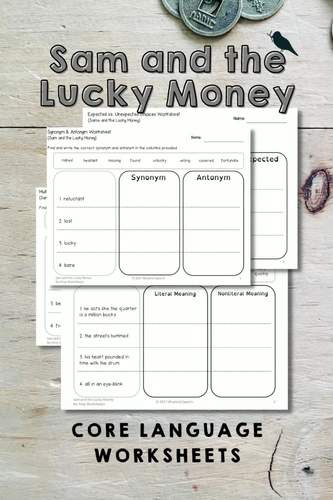 Sam and the Lucky Money Book Companion for Mixed Group Speech Lunar New ...