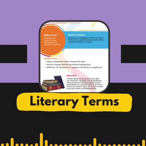 Literary Terms | Worksheets |Vocabulary Practice |Daily Literacy ...
