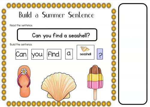 Boom Cards | May/Summer Scrambled Sentences by Pint Size Learners