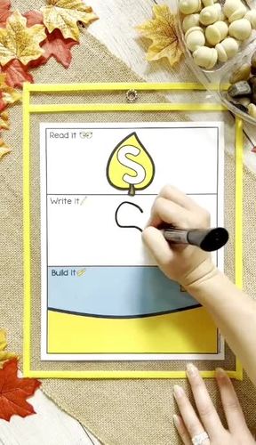 Read It Write It Build It | Fall Literacy Center by Ready Set Kinder