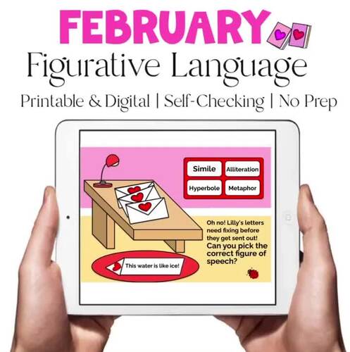 February Figurative Language Boom Cards - Valentine's Day Digital Task ...