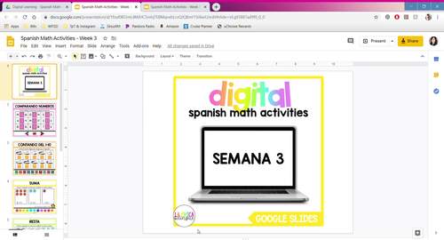Math Activities in English & Spanish | Google Classroom™ by La Chica ...