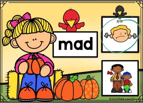 Boom Cards Fall Reading CVC Words Distance learning by Della Larsen's Class