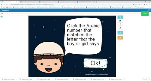 Arabic Number Recognition Boom Cards by Hands-on Multilingual Fun