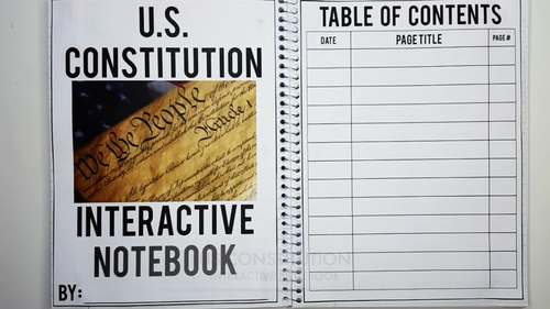 United States Constitution Interactive Notebook Graphic Organizers ...