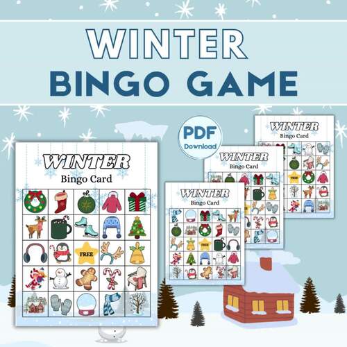 Winter Bingo Cards | Holiday Bingo | Winter Games | Winter Activities