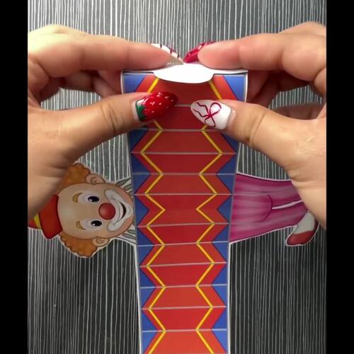 Accordion Clown Craft with Moving Parts | Printable Circus Activity for ...