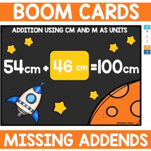 Addition with cm using Boom Cards by Shanon Juneau We are Better Together