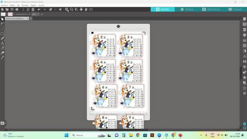 Tablas de multiplicar Bluey del 2 al 9 PDF / Archivo de corte Studio3 ...