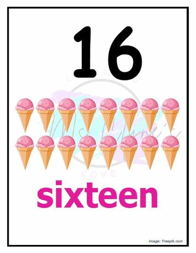 Introducing the number 16 by Ms Clyne Learning Cove | TPT