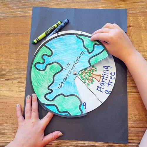 Earth Day Craft | Spinning Globe | Earth Day Globe Activity by Mommin ...