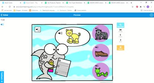 BOOM CARDS verano: RIMAS | Summer Digital Rhyming Words in Spanish