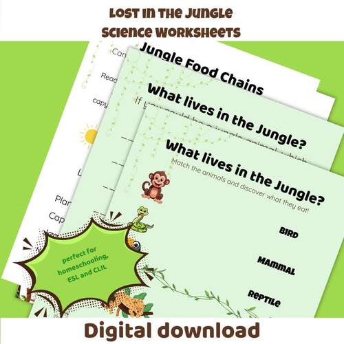 Lost in the Jungle – Homeschool Science Worksheets for Grades 3–5 ...