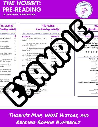 The Hobbit Pre-Reading Activities & WebQuest | Engaging Novel ...