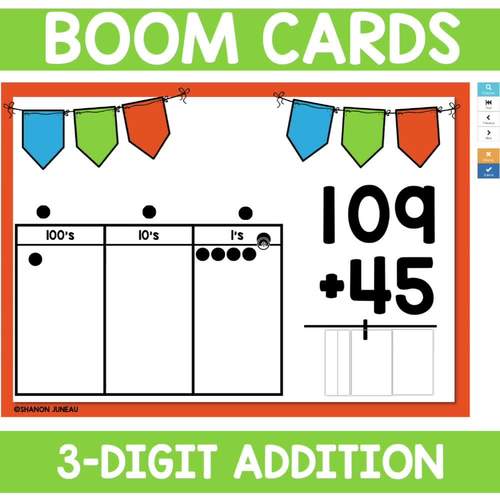 Addition with Regrouping Boom Cards by Shanon Juneau We are Better Together