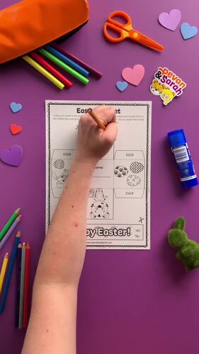 Easter Basket Craft | Easter Egg Basket Template | Fine Motor Easter ...