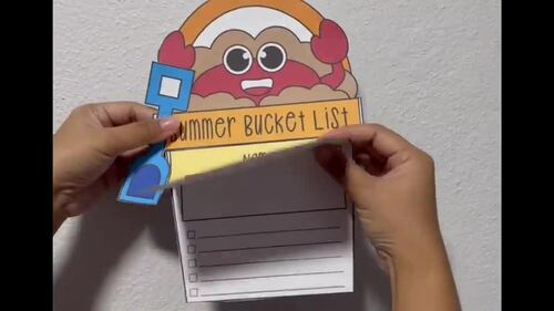 Summer Bucket List Craft & Writing | Name Craft Activities Bulletin Board