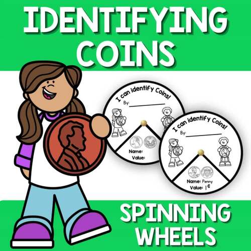Identifying Coins Spinning Wheel | Money Spinner Notes Worksheet Activity