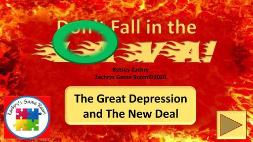 The Great Depression and New Deal Editable Review Game for High School