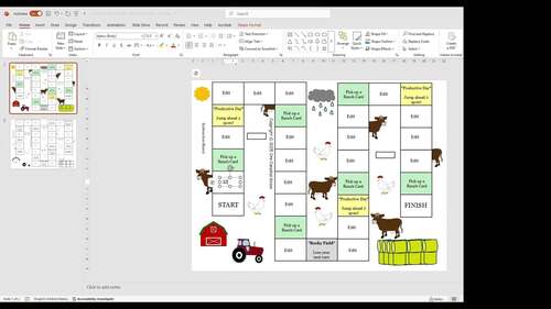 Editable Farm Themed Subtraction Math Game by One Canadian Goose
