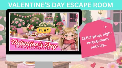 Valentine's Day Reading Passages 3rd 4th Grade Digital Escape Room ...