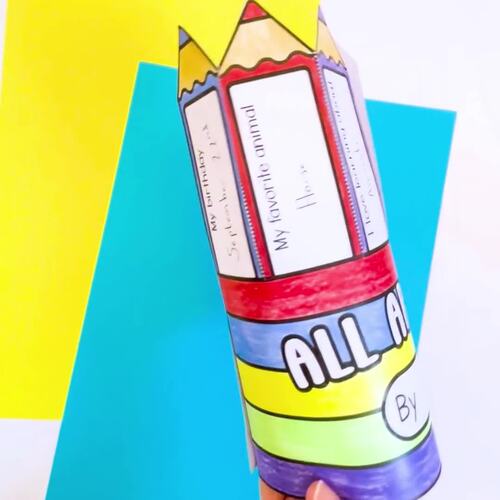 All about me pencil holder craft first week of school first grade ...