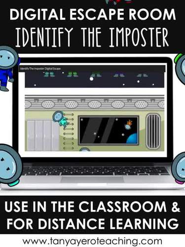 Math Game Digital Escape Room End of Year Who Is The Imposter Among Us ...