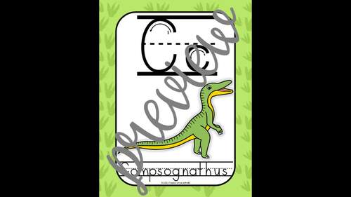 Alphabet Posters Dinosaurs A-Z Classroom Decor Set 12 by Teach 2 Grow ...