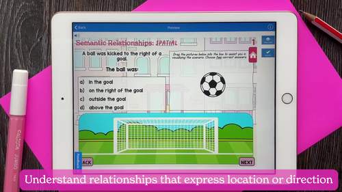 Spatial Semantic Relationships - Boom Card™ / Interactive PDF / Worksheets