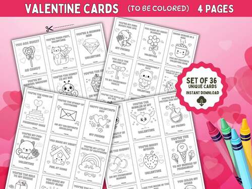 Color your own. Valentine Day's Cards, coloring pages, Valentine Activity