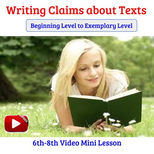 Writing Claims Continuum: Video Lesson by Quality Counts | TPT