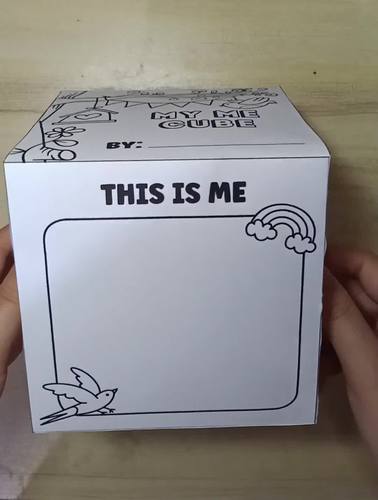 All About Me Cube Poster Craft Back to School Activities Summer Doodle ...