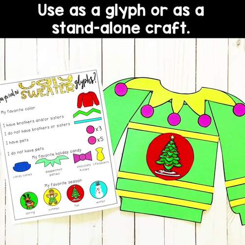 Ugly Christmas Sweater Craft | Ugly Sweater Template | Christmas ...