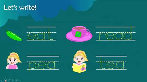 Digital Long E, Vowel Pair EA No Prep PowerPoint Lesson for Distance ...