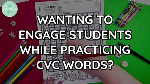 Christmas and Winter Color by Mystery Picture CVC Words Editable Activities