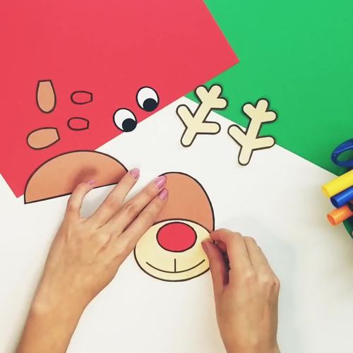 Reindeer | Rudolph | Craft | Template | Rodolfo el Reno by The Kinder ...