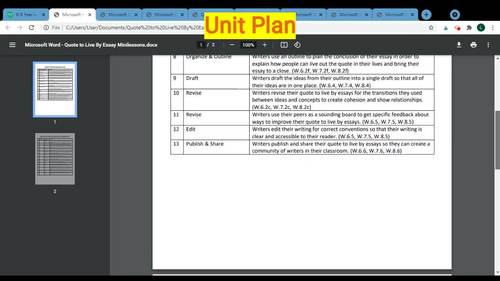 Quote to Live By: An Informative/Explanatory Writing Unit (6-8) by ...