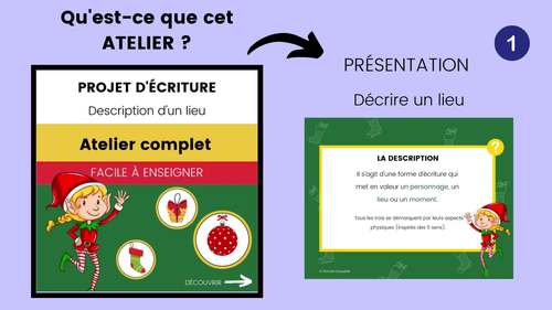 Décrire Lieu Maison Lutins Projet Écriture Noël Clé en Main | TPT
