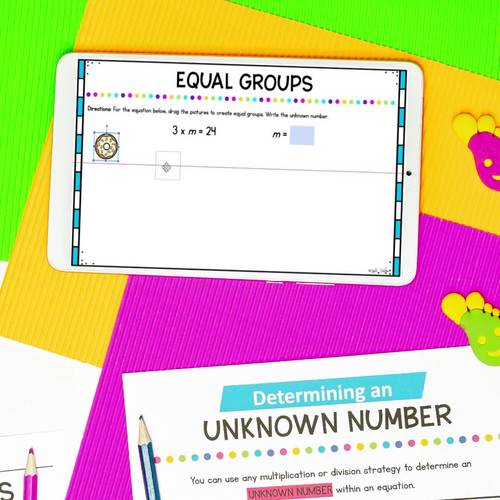 Determine Unknown Numbers - 3rd Grade Math Unit - Printable & Digital 3 ...