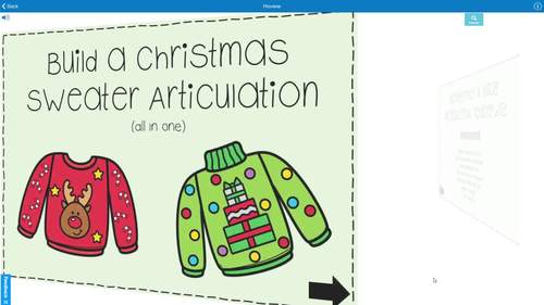 BOOM CARDS - Build A Christmas Sweater - Articulation (18 sounds) WI ...