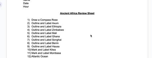 Ancient Africa Review & Assessment Bundle | Sorting Game, Jeopardy ...