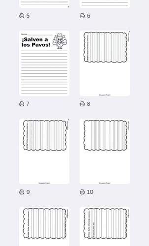 Disguise the Turkey Writing Craft in Spanish | Escrituras de "Disfraza ...