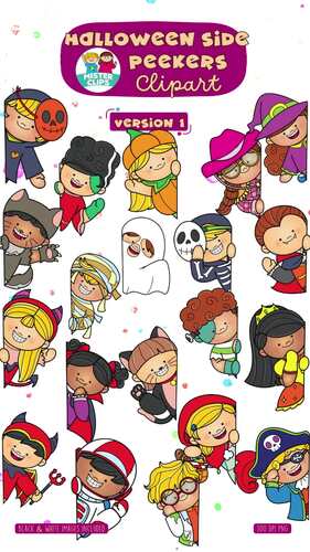 Halloween Side Peekers Clip Art | Version 1 by Mister Clips | TPT