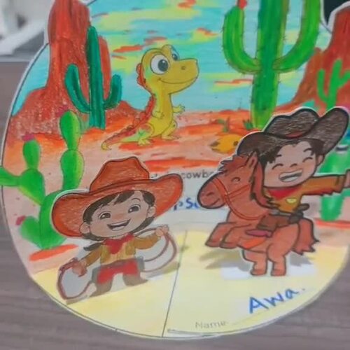 Cowboy 3D Craft : Writing Prompt Activities /Fun & Easy by Fun Every Day