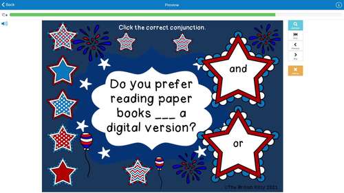 Labor Day Conjunctions And Because So But Or Boom Cards™ by The British ...