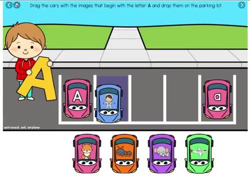 BOOM CARDS Alphabet Parking Lot by Paidos Recursos Didacticos | TPT